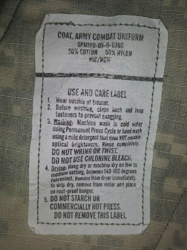 SPECIAL FORCES COURSE MODIFIED ARMY COMBAT UNIFORM ACU JACKET MEDIUM ...