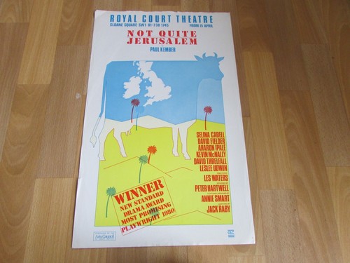 Not Quite JERUSALEM by Paul Kember Original ROYAL Court Theatre Poster ...