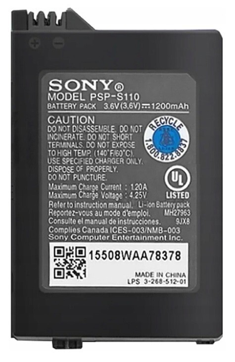 Playstation 1 Kastar 1-Pack Battery Replacement For Sony PSP-S110 ...