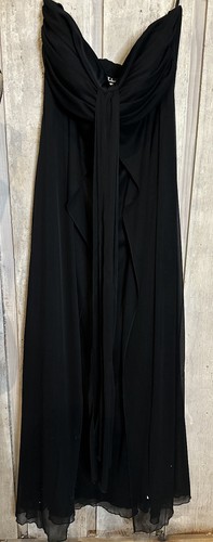 Vintage Taboo Black Chiffon Halter Maxi Gown Whimsygoth Witchy Prom ...