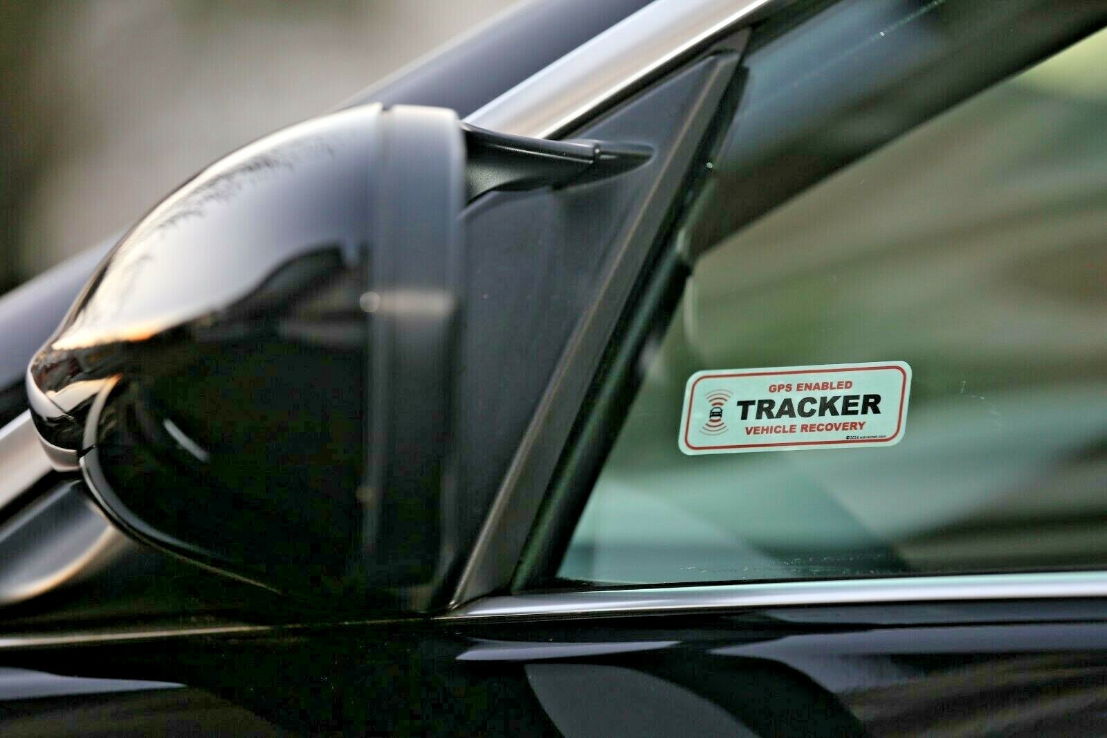 4 x GPS TRACKING WINDOW STICKERS, VEHICLE CAR VAN DETER THEFT STOPLOCK ...