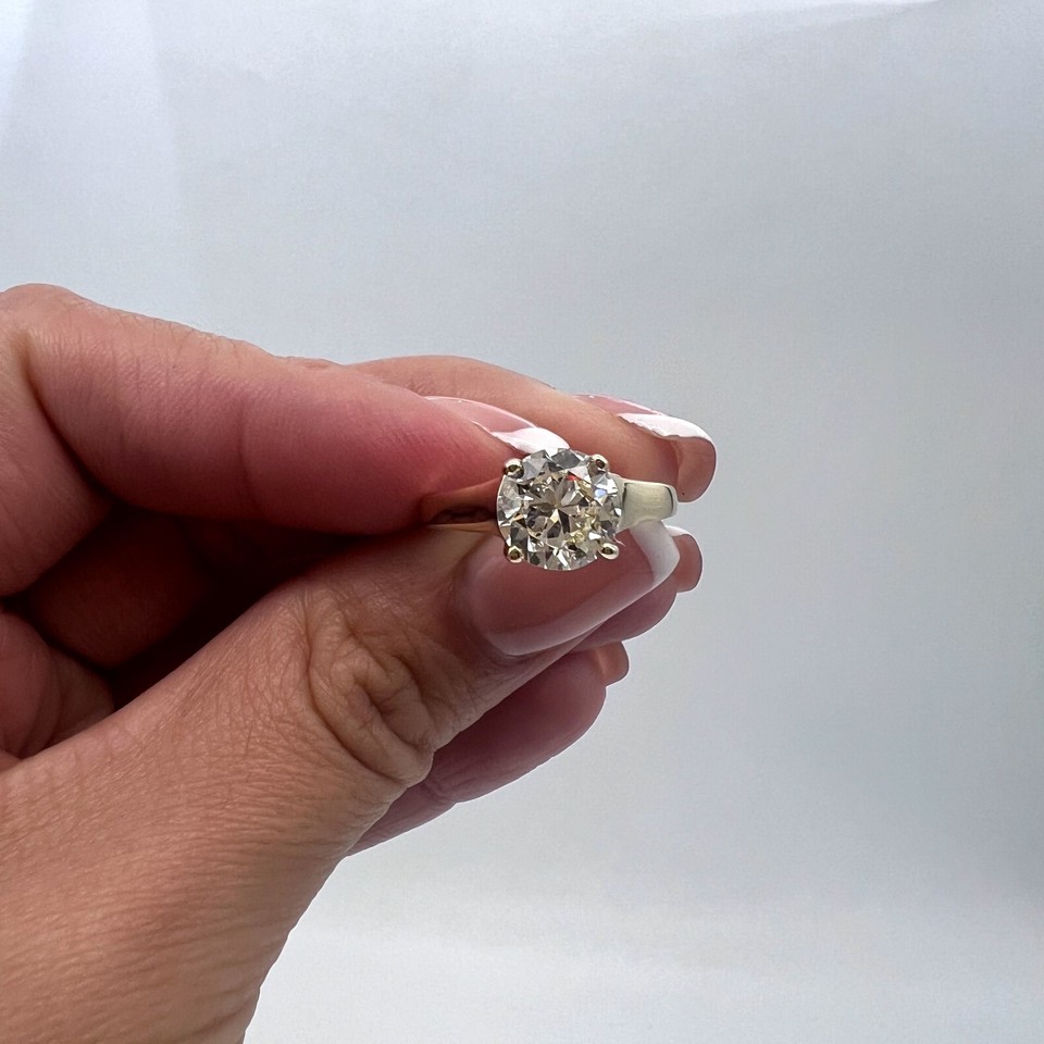 14K Gold Engagement Ring, 1.75CT Certified Natural Diamond Retail Value ...