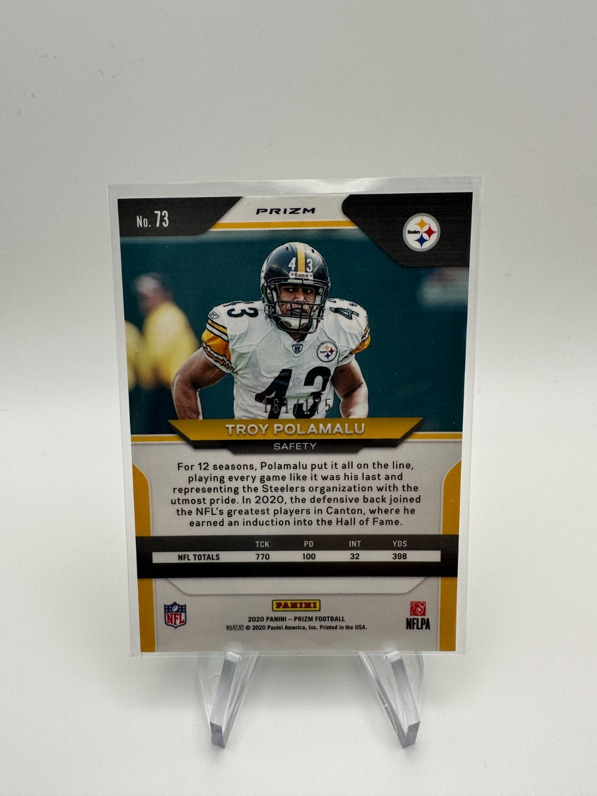 2020 Panini Prizm - Hyper Prizm #73 Troy Polamalu /175 for sale online ...