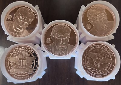 LOT OF 100 X 1 OZ Trump Mugshot .999 FINE COPPER ROUND - BULLION | eBay