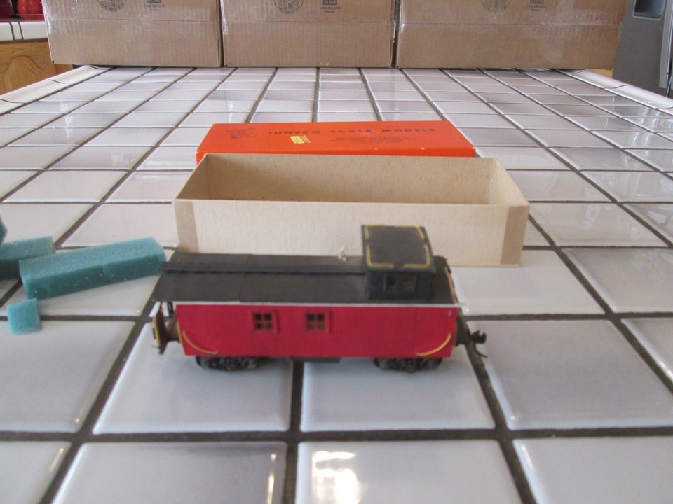 juneco models mostly wood old time caboose car kit HO scale | eBay