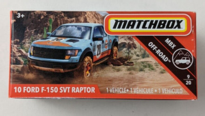 10 Ford F-150 SVT Raptor Gulf Matchbox NEW Factory Sealed 2010 MBX 96/ ...