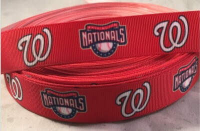 Nationals Ribbon - 7/8" Grosgrain Ribbon - Baseball - Washington ...