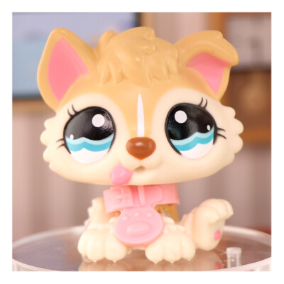 Pet Shop lps Baby Husky Dog 1013 White & Yellow Body Husky Dog with ...