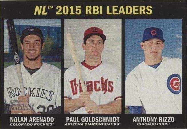 2016 Topps Heritage - League Leaders Paul Goldschmidt, Anthony Rizzo ...