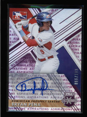 BRYAN PENA 2019 ELITE EXTRA #192 ASPIRATIONS PURPLE ROOKIE AUTO #066/100 AX9461 | eBay