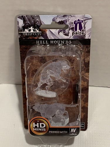 Deep Cuts Pathfinder Hell Hounds Unpainted Miniatures Paizo Inc 2017 ...