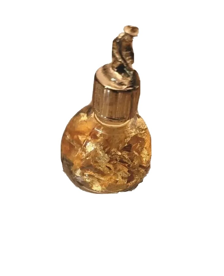 24 KARAT GOLD FLAKES Floating in Oil-Nevada- Glass Bottle - Panning for ...