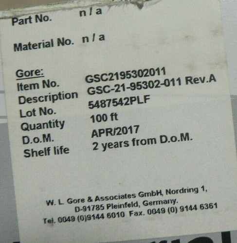 GORE GSC-21-95302-011 SKYFLEX RIBBED ADHESIVE TAPE Sealant Tape 110 ...