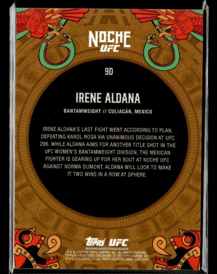 2024 Topps Noche UFC Irene Aldana /125 #90 | eBay
