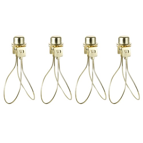 4 Pcs Lamp Shade Light Bulb Clip Adapter with Shade Attaching Finial ...