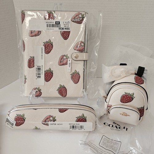 COACH ~ Pencil Case, Mini Court Backpack Bag Charm, Notebook ...