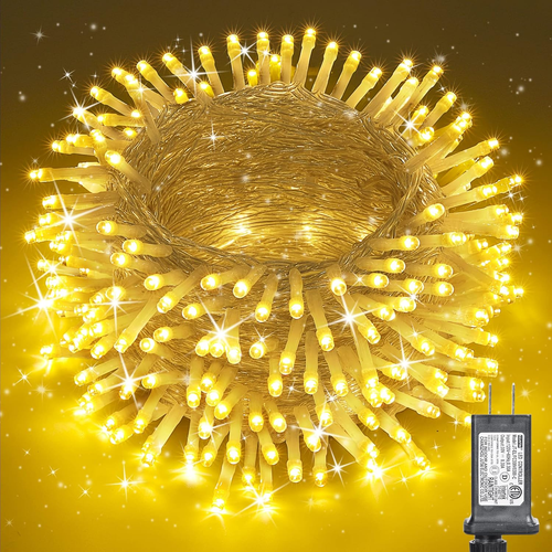 Christmas Lights Warm White, 75 Ft 200 LED Christmas String Lights ...