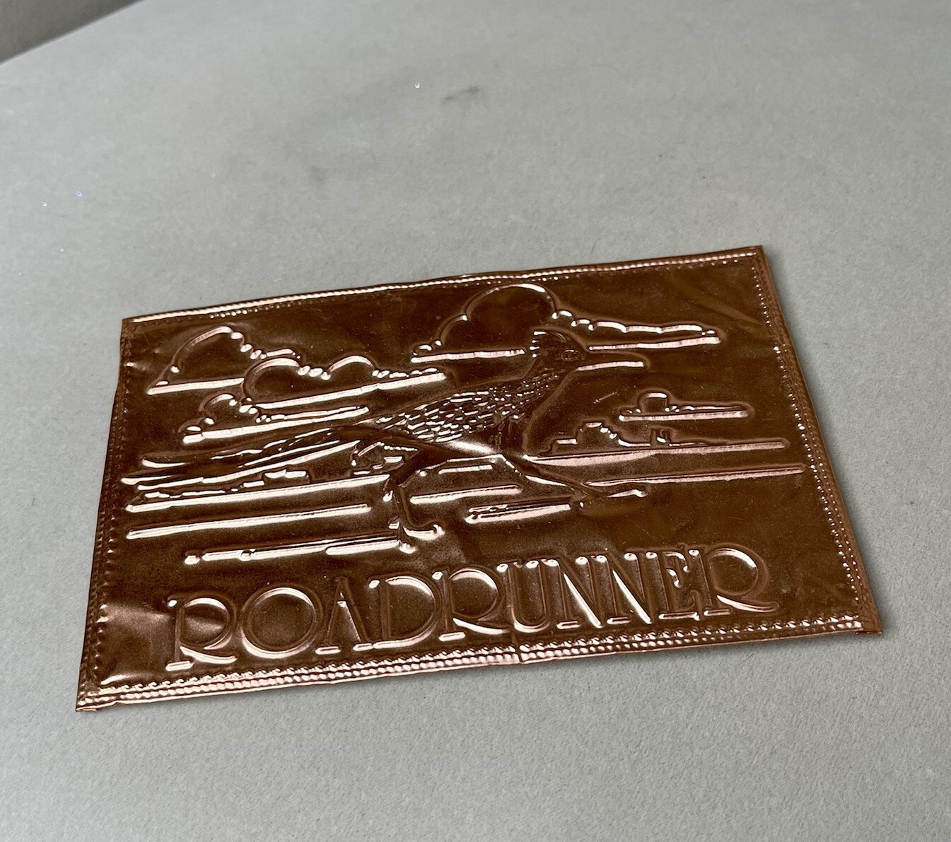 Vintage Kopper Kard Postcard Copper Card Road Runner Unposted Post Card ...