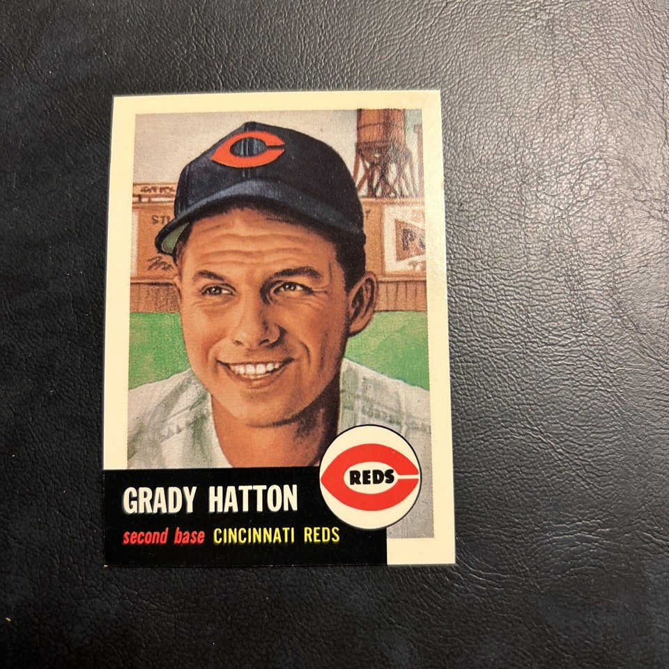 B52 1991 Topps Archives 1953 Reprint #45 Grady, Hatton, Cincinnati Reds ...