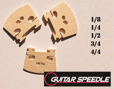 Single Violin Fiddle Bridge Maple Wood Choose 1/8 1/4 1/2 3/4 4/4 | eBay