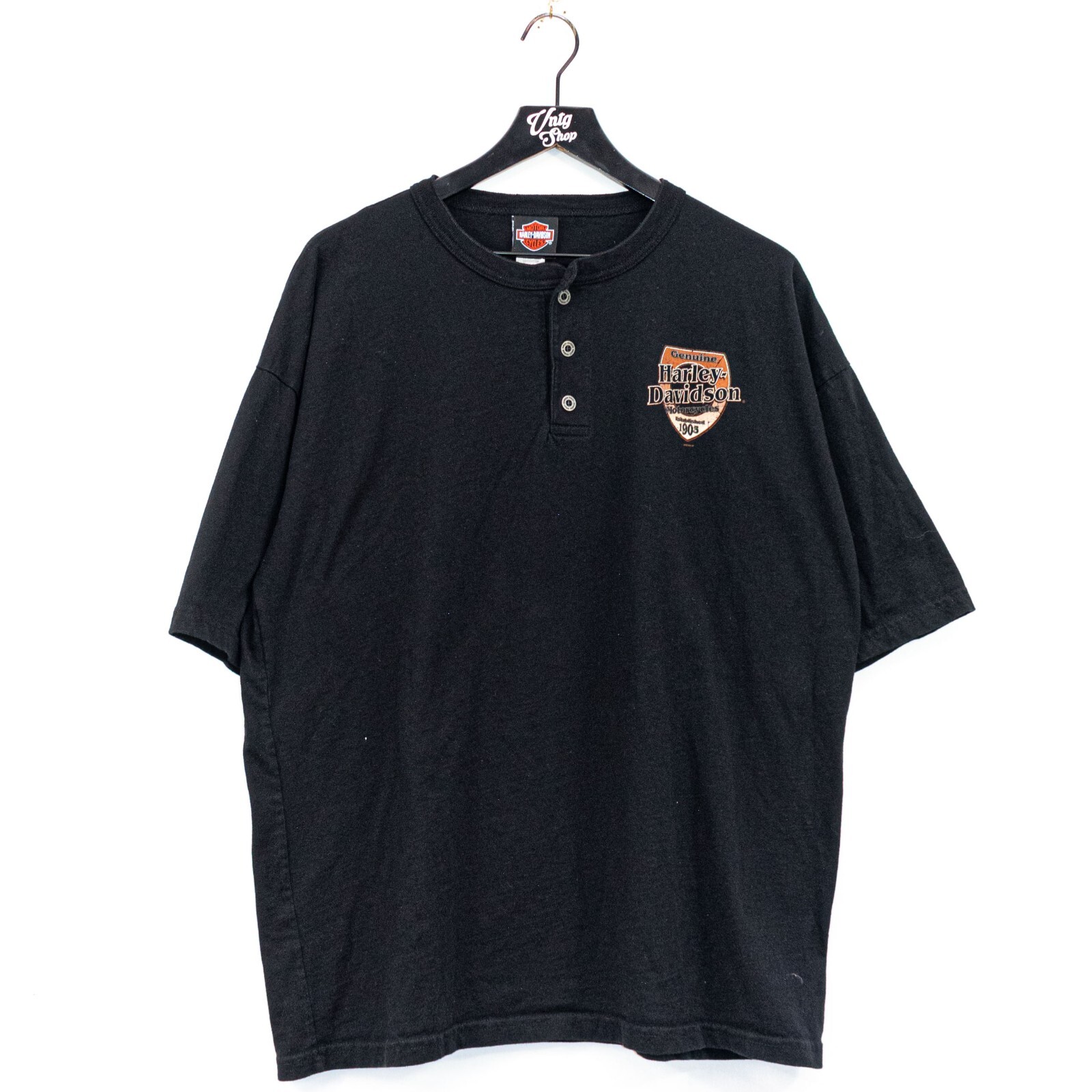 2004 Harley Davidson Motorcycles Legends Henley T-Shi… - Gem