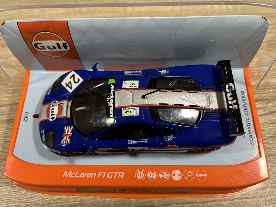 NEW Very RARE SLOT CAR SCALEXTRIC Gulf McLaren F1 GTR #24 1/32 F/S from ...