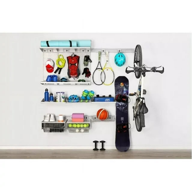 Haus 59 Piece Quick Release Snap Rail Garage Organization System Kit ...