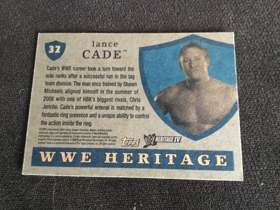 2008 Topps Heritage IV WWE Wrestling #32 Lance Cade | eBay
