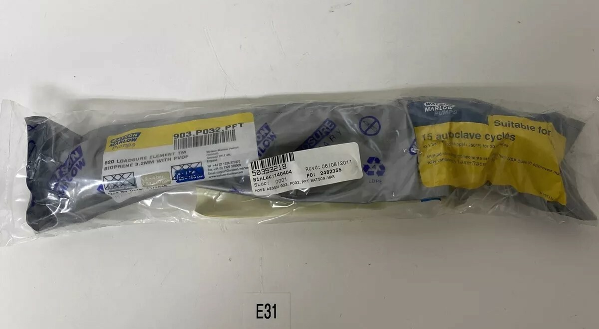 Watson Marlow 903.P032.PFT Pump 520 Loadsure Element TM Bioprene 3.2MM ...