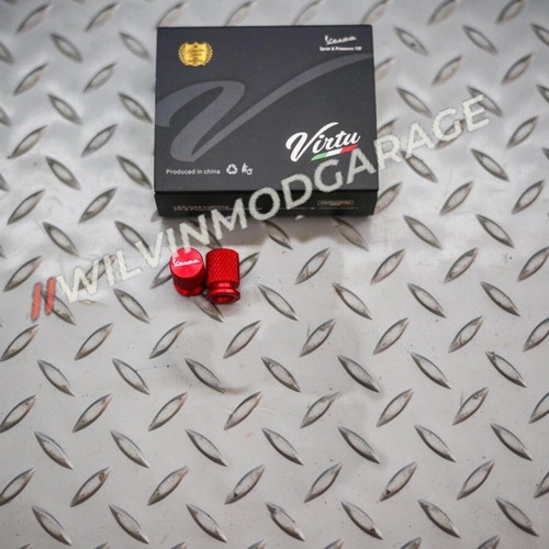 Vespa Sprint Primavera GTS S LX LXV Wheel Valve Cap Aluminium CNC RED ...