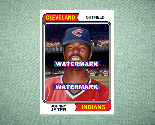 Johnny Jeter Cleveland Indians 1974 Style Custom Baseball Art Card | eBay