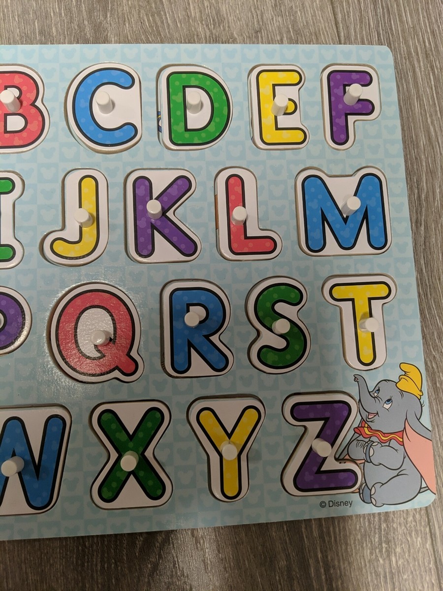 Disney Alphabet Numbers Shapes Colors Peg Puzzle Disney Classics