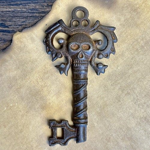 Pirate Skull Key Fancy Ornate Victorian Design With Antique Distressed ...