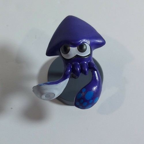 2017 Splatoon 2 1" Purple Inkling Squid Form Figure #11 Furata Choco ...