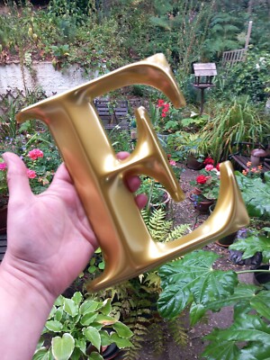 Pub Sign Letters. Gold moulded pub sign letter E. 9" high. Gold acrylic ...