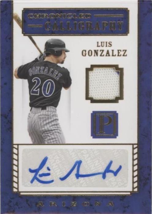 2016 Panini Pantheon - Chronicled Calligraphy Luis Gonzalez #CC-LG Gold ...