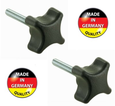 2 CROSS HAND KNOB THREADED BOLT PLASTIC HEAD M5 M6 FASTENER BUTTERFLY ...