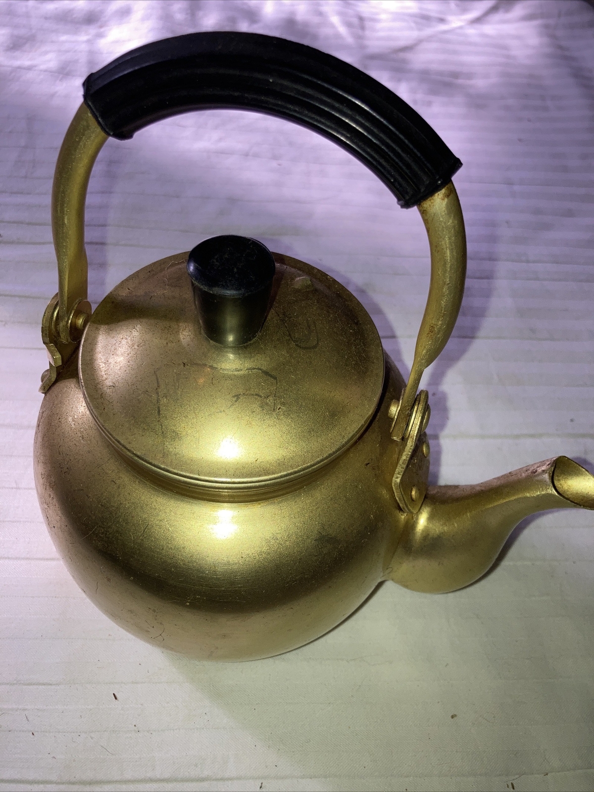 Vintage Gold Tone Aluminum 1qt Tea Kettle With Lid - Made In Korea | eBay