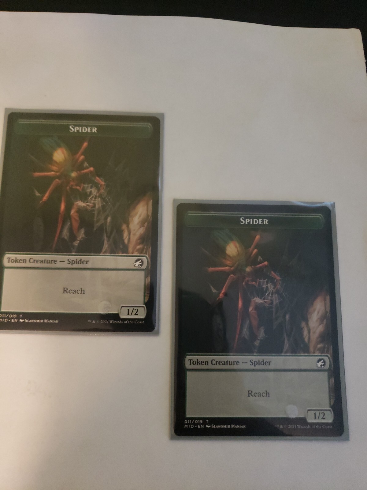 MTG Spider Token Innistrad: Midnight Hunt 011/019 Regular Token for ...