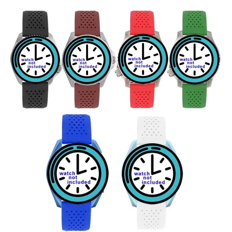 Breathable Silica Gel Watch Band Rubber Strap 16 18 24 20 22mm Silicone ...