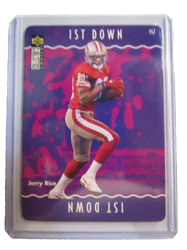 JERRY RICE 1996 UPPER DECK You Make the PLAY FOOTBALL CARD, 1st Down ...