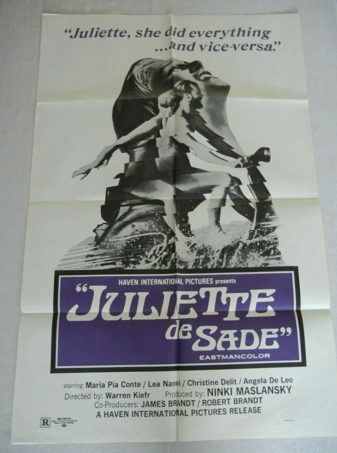 Juliette de Sade - 1969 Movie Poster 1 sheet Maria Pia Conte ...
