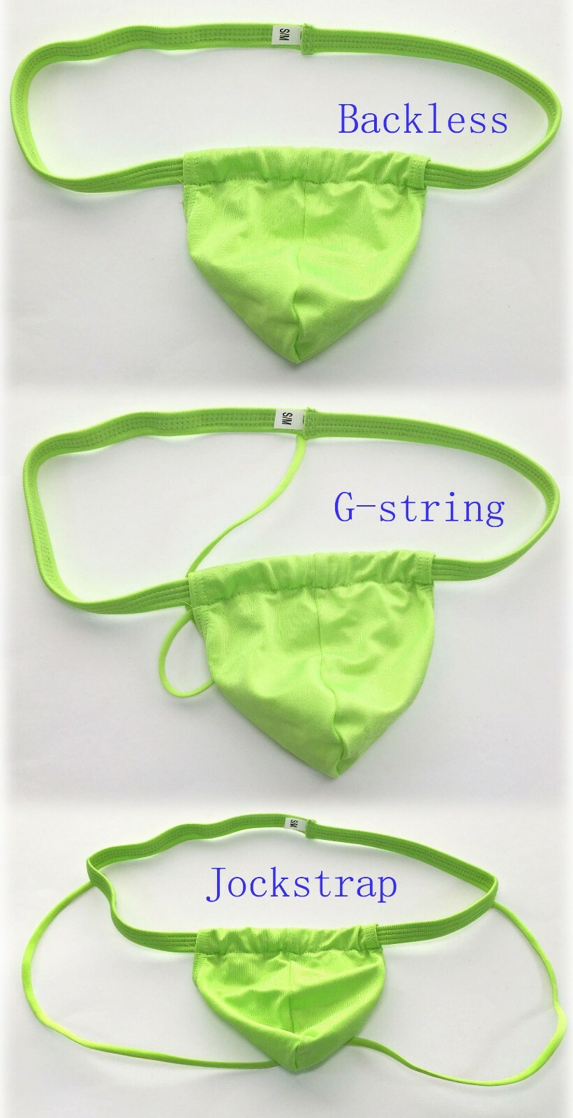 K1101 Mens Bulge Pouch String Thong G String Jocks Swimsuit Adjustable ...