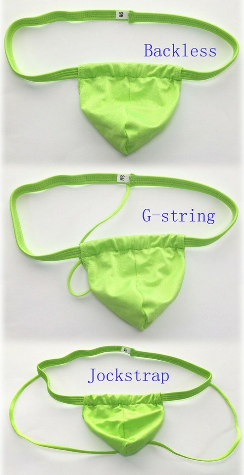 K1101 Mens Bulge Pouch String Thong G String Jocks Swimsuit Adjustable ...
