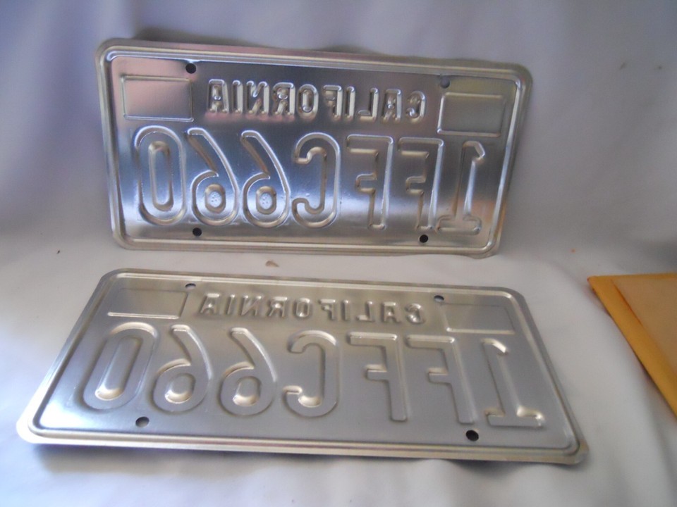 1970’s California CA Blue License Plates Pair Unrestored DMV Clear EXP ...