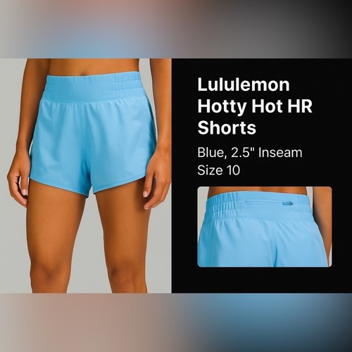 l Lululemon Hotty Hot HR Shorts 2.5” Lined – Kayak Blue, Size 10 | eBay