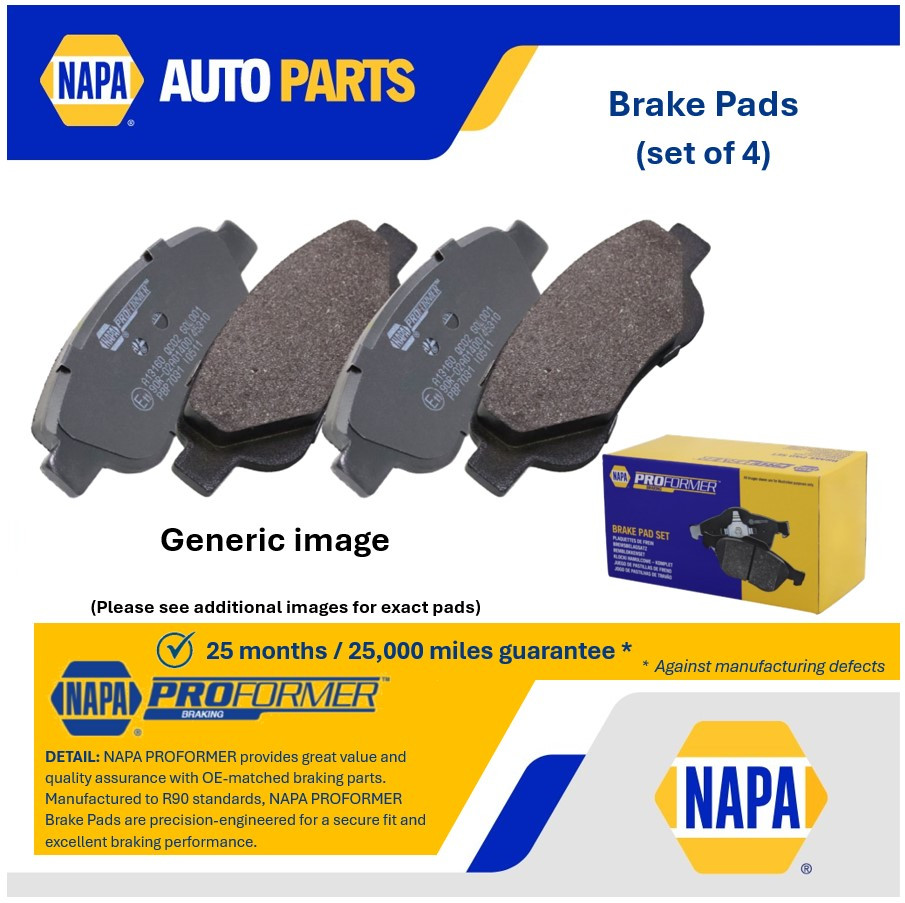 Brake Pads Set fits MAZDA 2 1.5 Front 2014 on NAPA Proformer DAY13328ZA ...