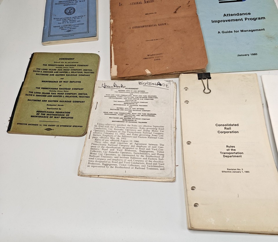 Lot 13 Railroad Books Handbooks Manuals Safety Rules Regulations Paper ...