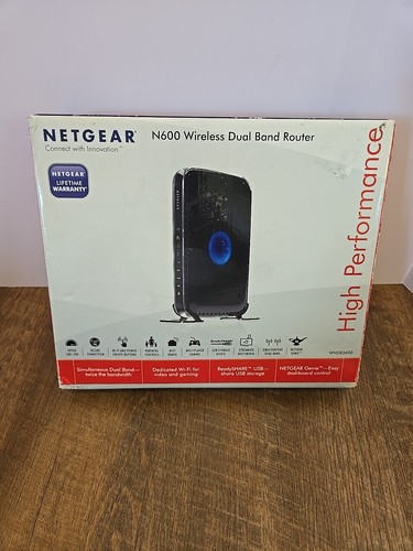 NETGEAR N600 Wireless Dual Band Router Wi-Fi WNDR3400 300+ Mbps ...