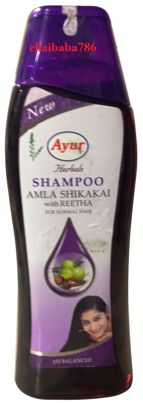 Ayur Herbal Shampoo Amla and Shikakai With Reetha For Normal Hair - 100 ...
